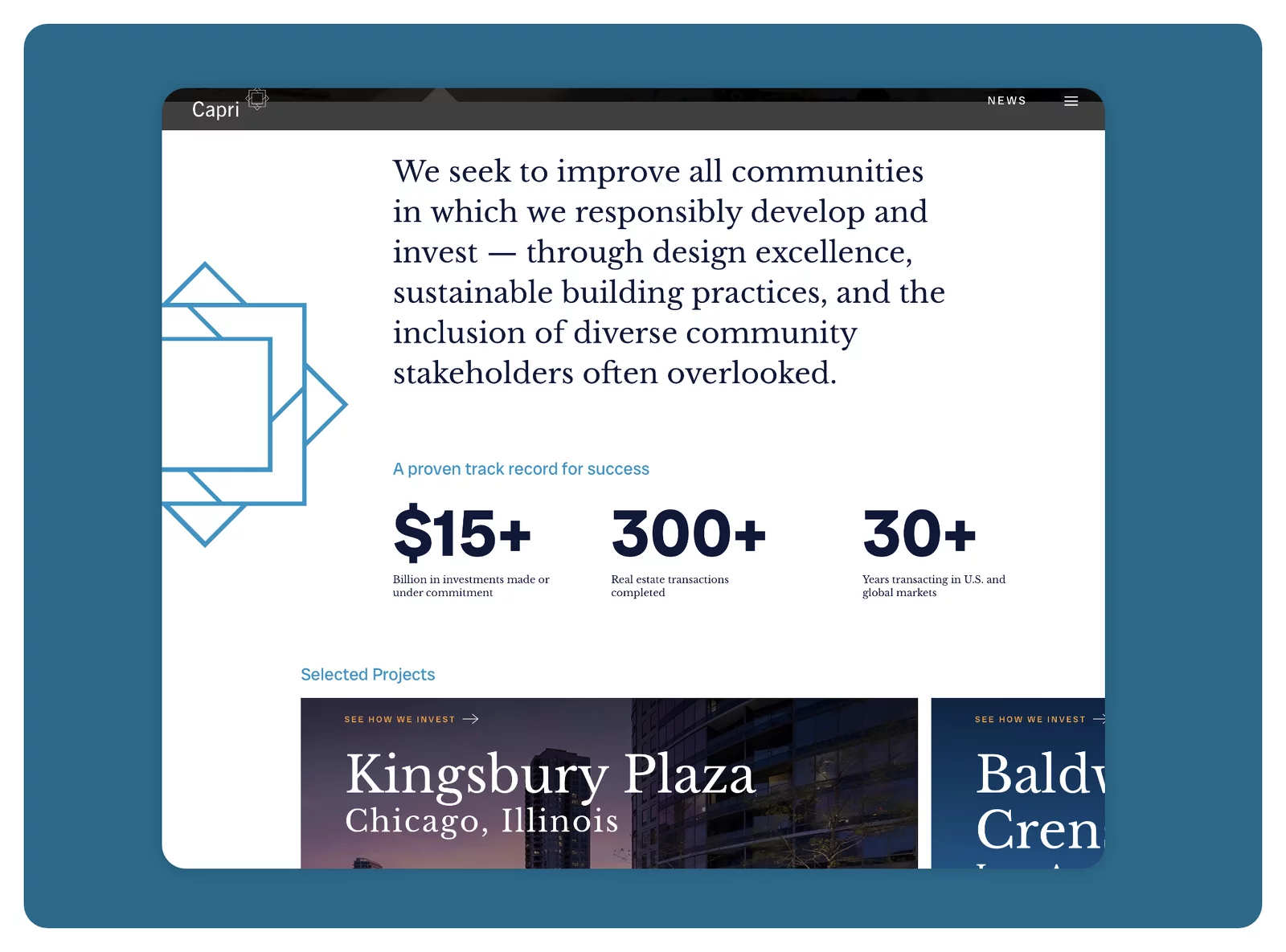 Capri Investments - Floodlight Design - Website Design and Development ...