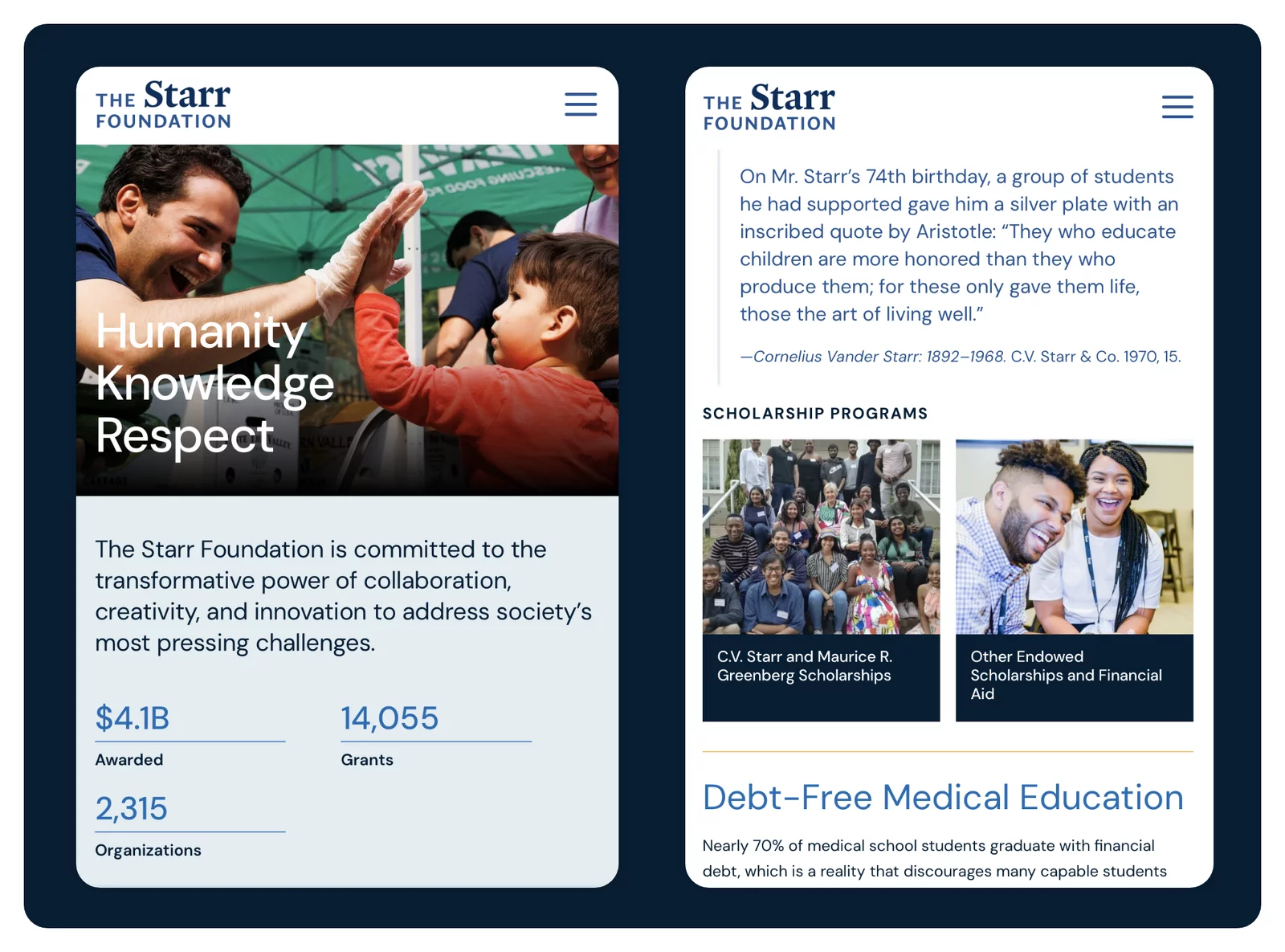 Starr Foundation - Floodlight Design - Website Design and Development ...